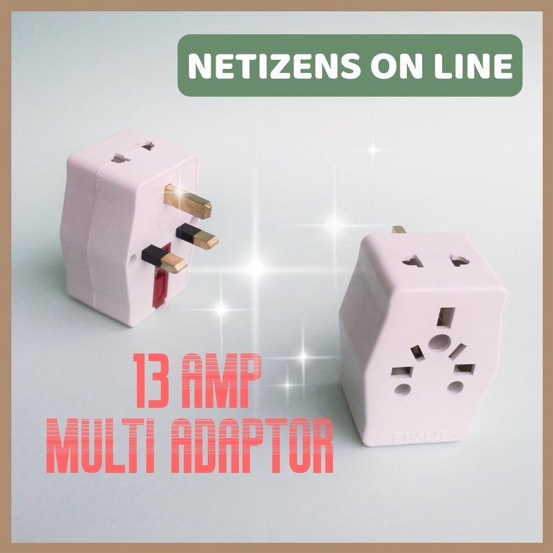 3 Way Multi Adaptor Universal Adapter 13 AMP Universal Socket For 2 Pin ...