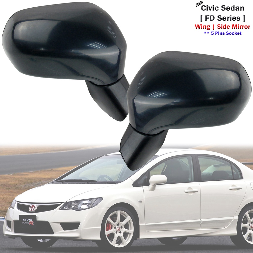 [READY STOCK] Honda Civic SNA SNB FD FD1 FD2 Side Mirror Black Electric ...