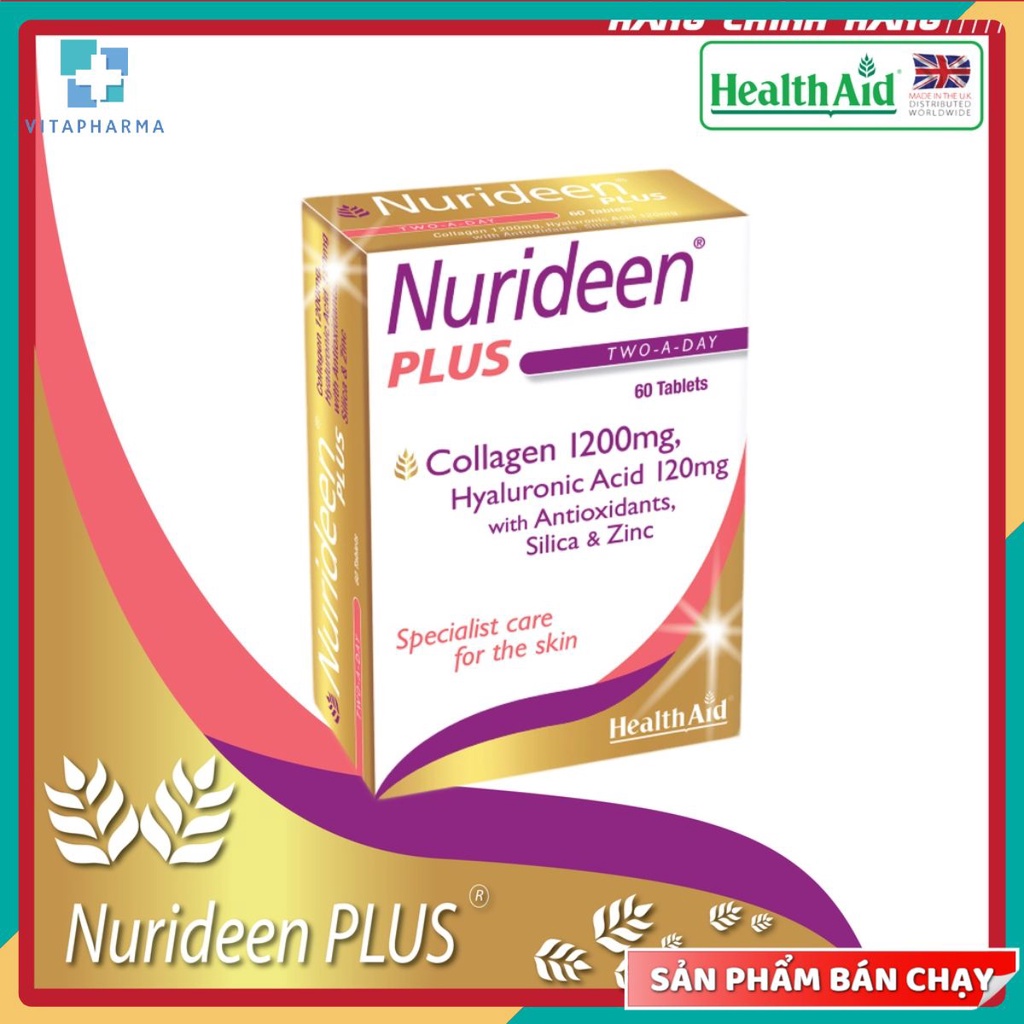 [ Vitapharm ] Nurideen Plus collagen supplement tablets (Box of 60 ...