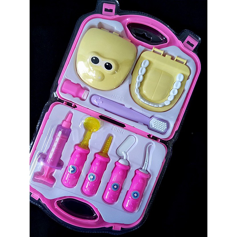 Pretend Play Toy Dentist Doctor Check Teeth Set Medical Kit Educational ...