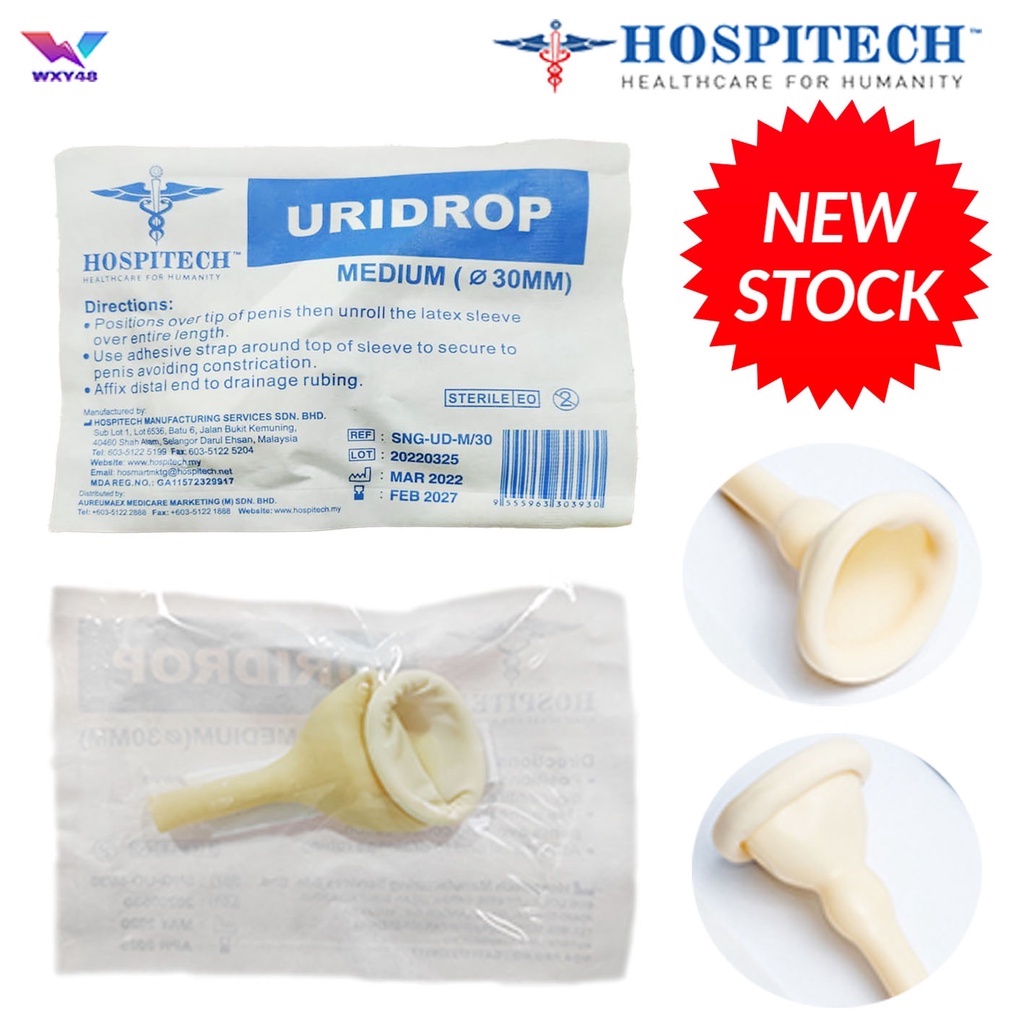 URIDROP Male External Catheter (condom catheter) S-25MM / M-30MM / L ...