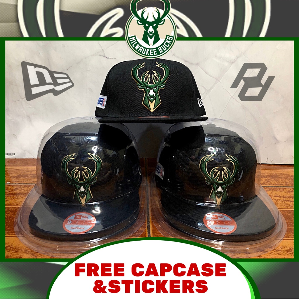 MILWAUKEE BUCKS Playoffs 2020 NewEra 9FIFTY Black Snapback Cap (FREE ...