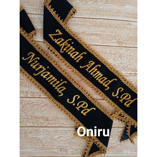 Computer Embroidered Lace Velvet Graduation Shawl Graduation Sash ...
