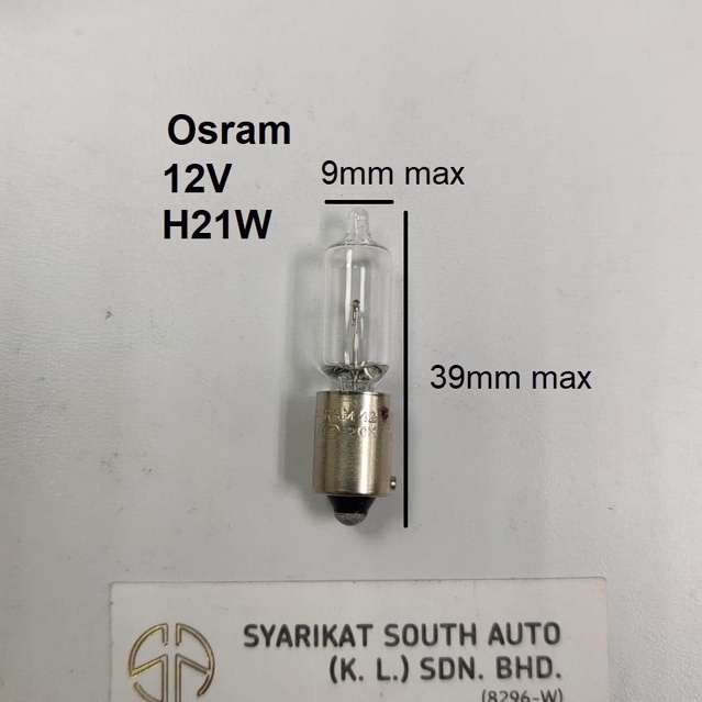 12V H21W 21W Signal Bulb Osram 64136 BAY9s Signal Lamp Parking Light ...