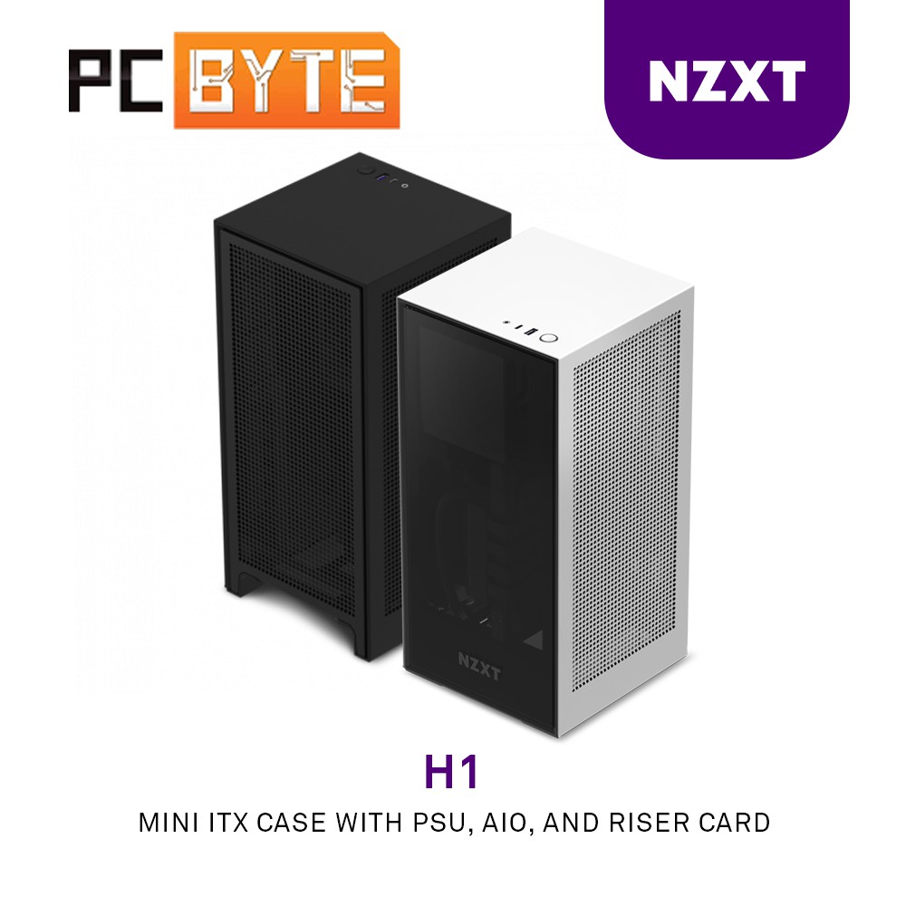 NZXT H1 Mini-ITX Case With AIO Cooler & SFX-L 80Plus Gold Fully Modular ...