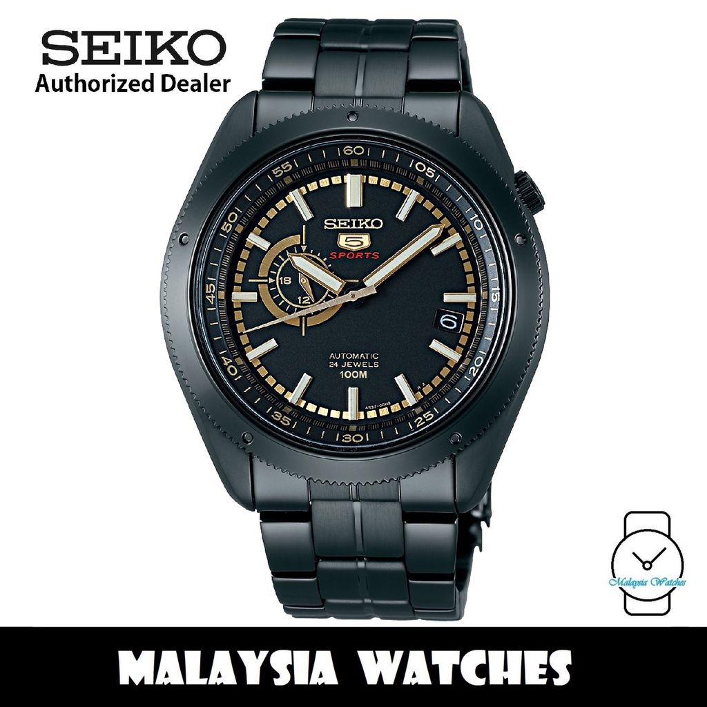 Seiko 5 Sports SSA071K1 Automatic Black Dial Hardlex Crystal Glass ...