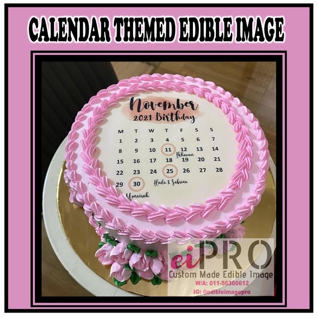 Calendar Edible Image (Ready Design) | Shopee Malaysia
