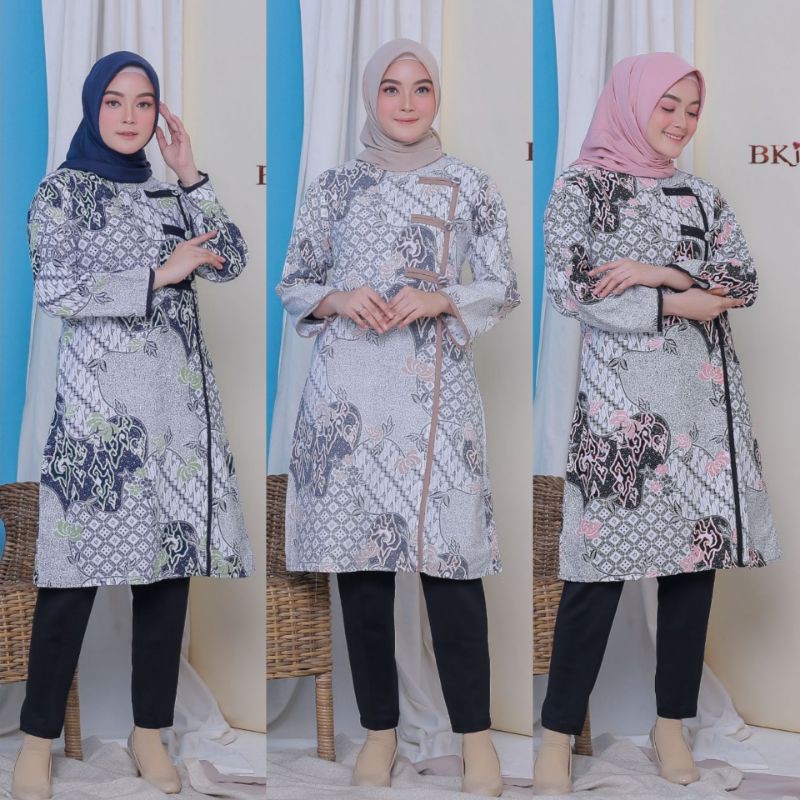 Modern Batik Tunic Tops Women's Batik Uniforms Latest Modern Work ...
