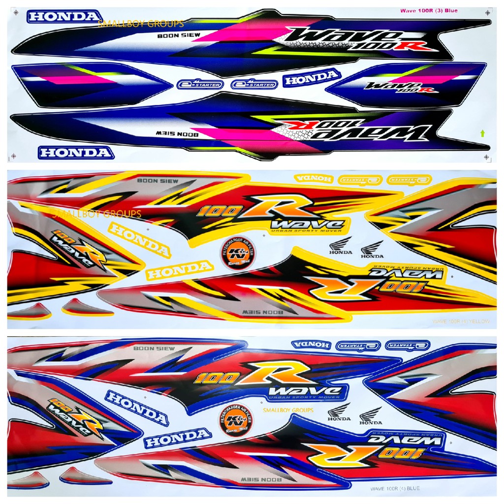 HONDA WAVE100R WAVE 100R STICKER SET | Shopee Malaysia
