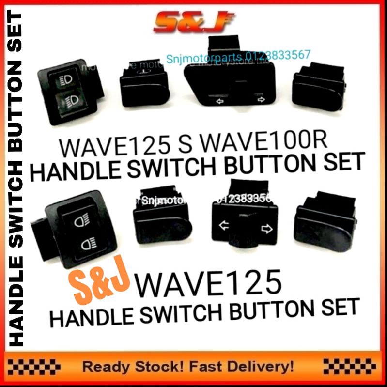 WAVE125 WAVE125S WAVE125X WAVE100R HANDLE SWITCH BUTTON SET | Shopee ...