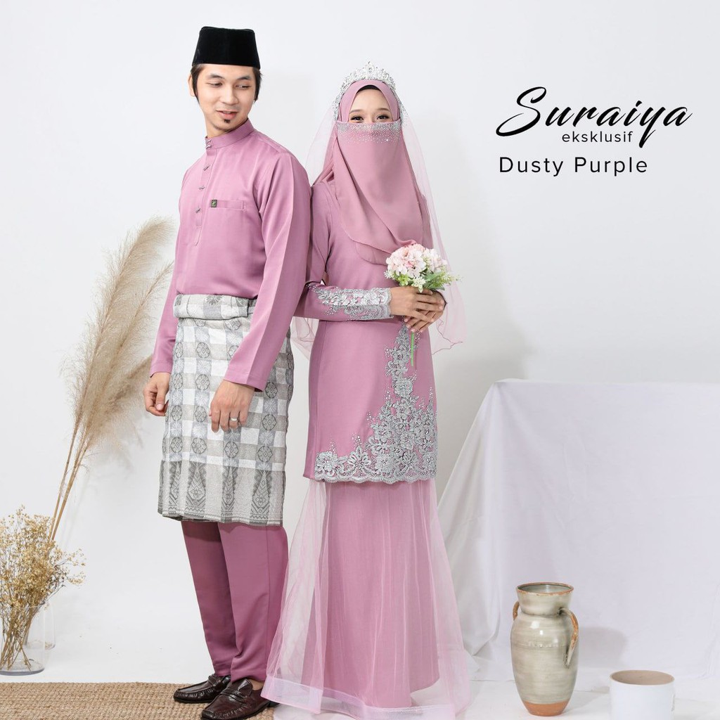( 𝟖 𝐈𝐓𝐄𝐌 𝟏 𝐇𝐀𝐑𝐆𝐀 ) SET NIKAH,SET COUPLE,BAJU KURUNG MODEN SURAIYA DUSTY ...