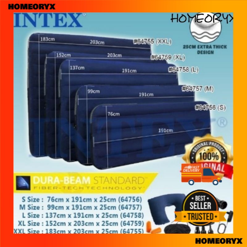 [ MSIA READY STOCK ] INTEX 25cm Extra Thick Dura Beam Standard ...