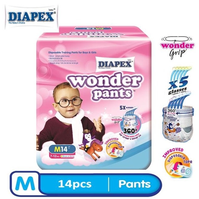 DIAPEX Wonder Pants ( M60+4pcs, L50+4pcs, XL40+4pcs, XXL32+4pcs ...