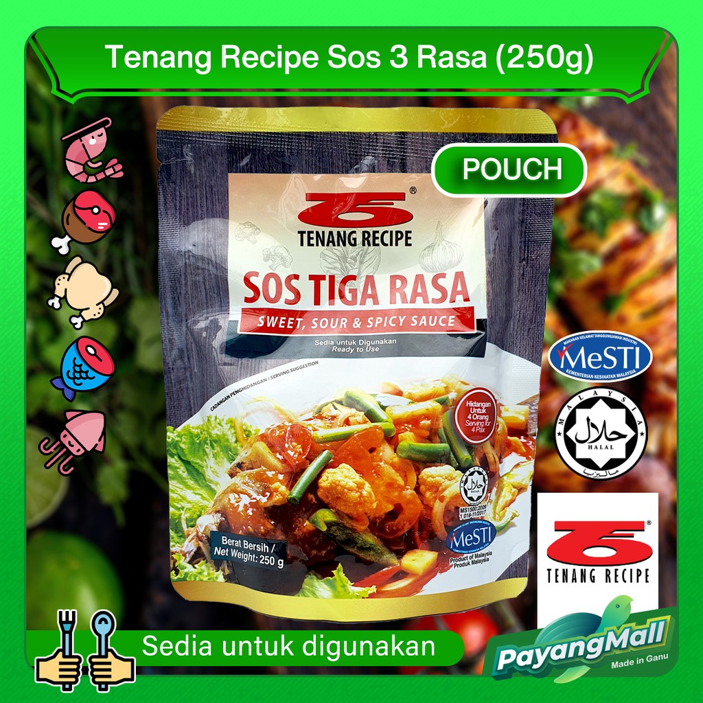 Sos 3 Rasa untuk Ikan Ayam Sotong Pantas Mudah Sedap Sos Tiga Rasa 250g ...