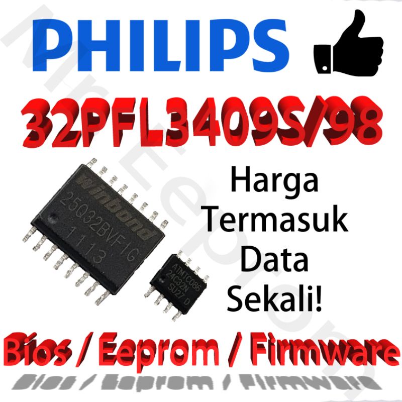 IC 25Q32 + 24C32 32PFL3409S/98 32PFL3409S98 Philips Bios Eeprom ...