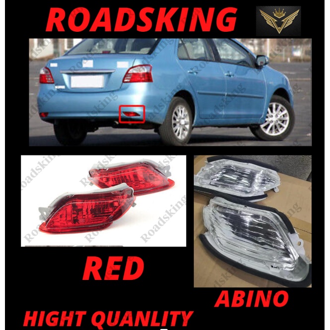 2PCS TOYOTA VIOS NCP93 2007~2012 REAR BUMPER REFLECTOR BULB LIGHT LAMP ...