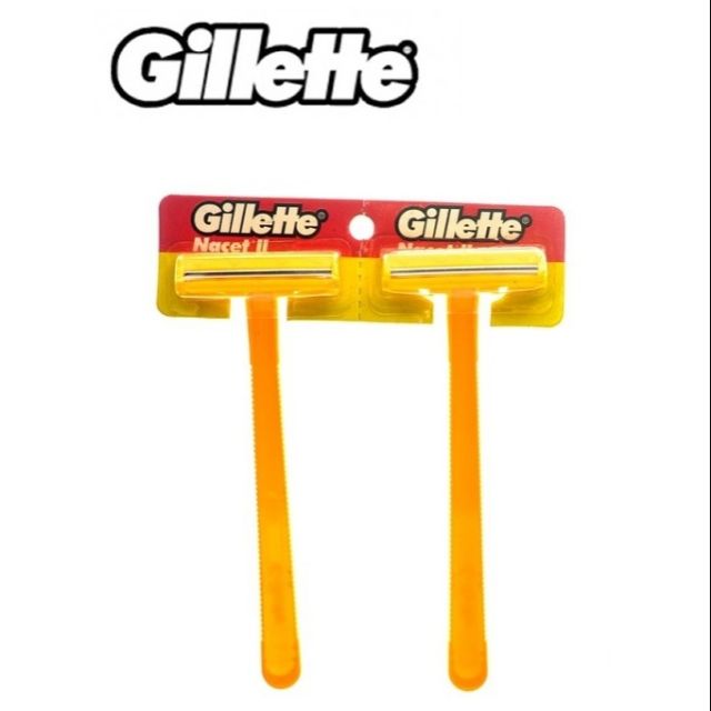2 X Gillette Nacet II / Nacet 2 Disposable Razor 1 unit Pisau Cukur ...