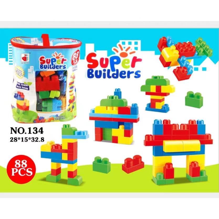 88pcs New Large Mega Size Building Block Super Builder Kids Toys ...