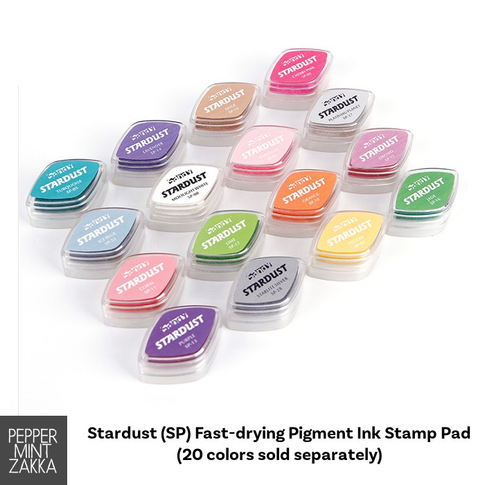 [Individual] Stardust (SP) Fast-drying Pigment Ink Stamp Pad (20 colors ...