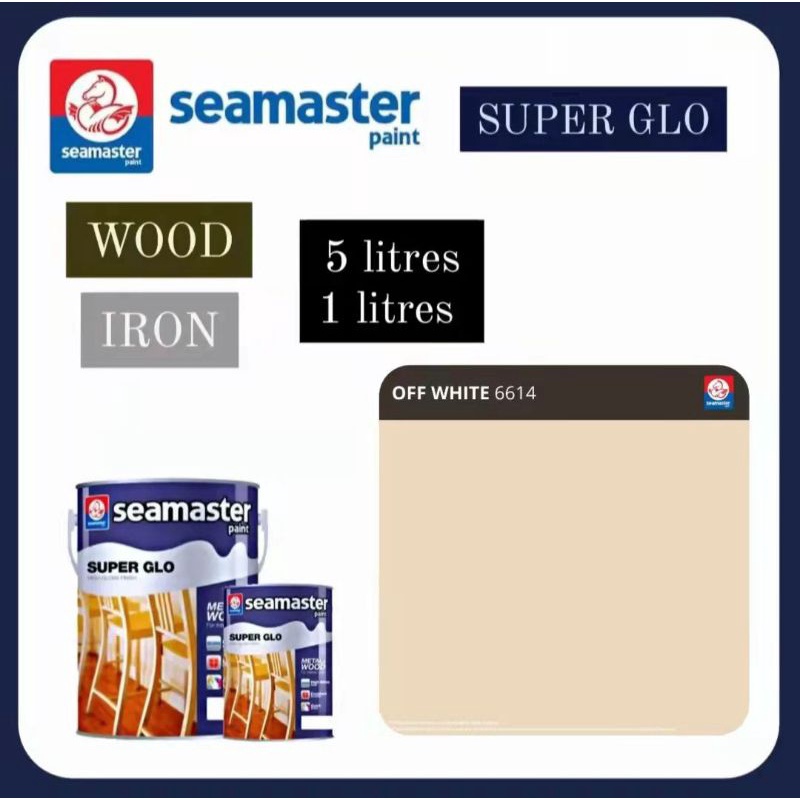 5L / 1L SEAMASTER PAINT SUPER GLO WOOD PAINT IRON PAINT CAT KAYU CAT ...