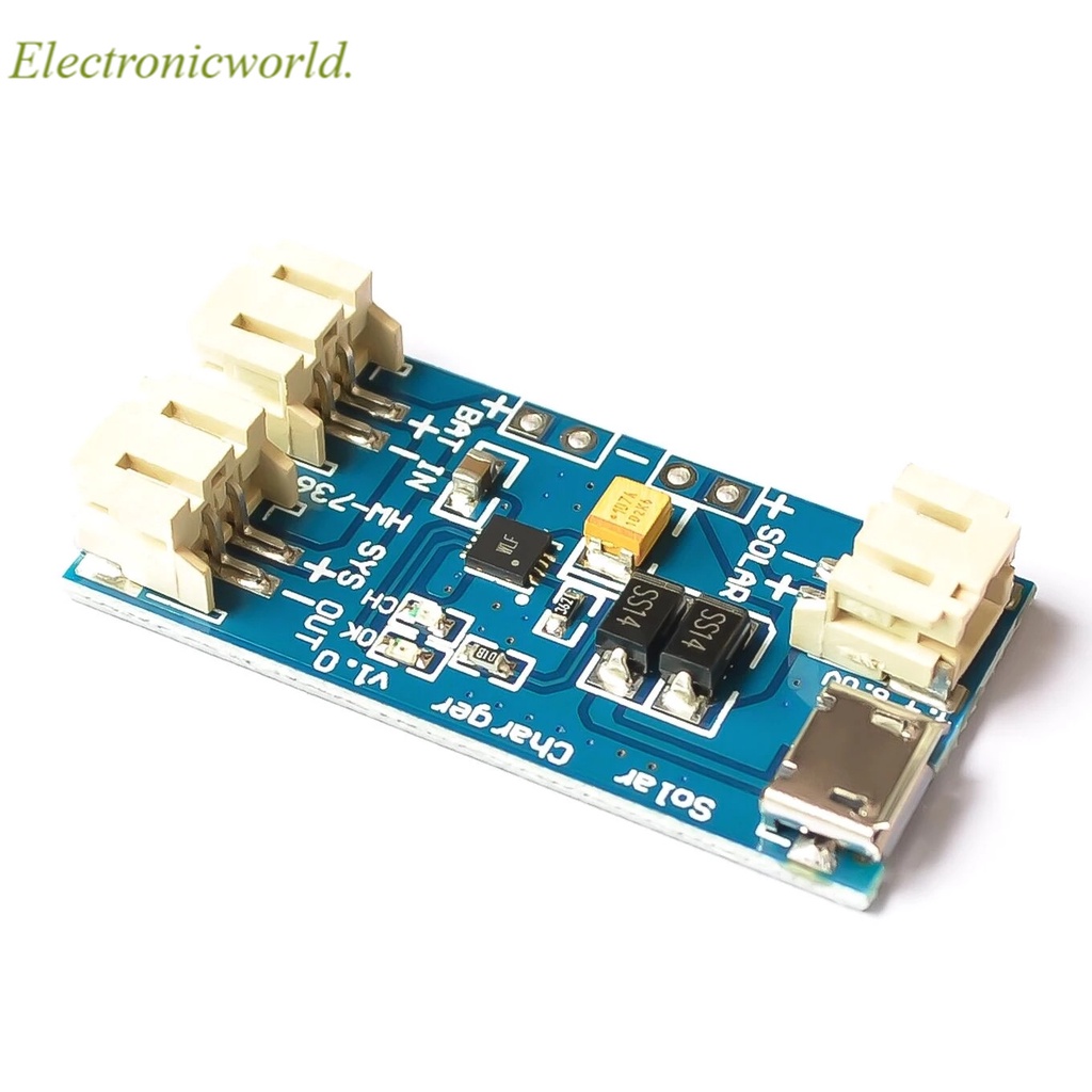 Mini Solar Lipo Charger Board CN3065 Lithium Battery Charge Chip DIY ...