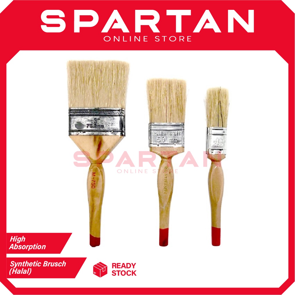 100% Nylon Paint Brush / 100% Berus Cat HALAL / BERUS CAT BESI DINDING KAYU LANTAI | Shopee Malaysia