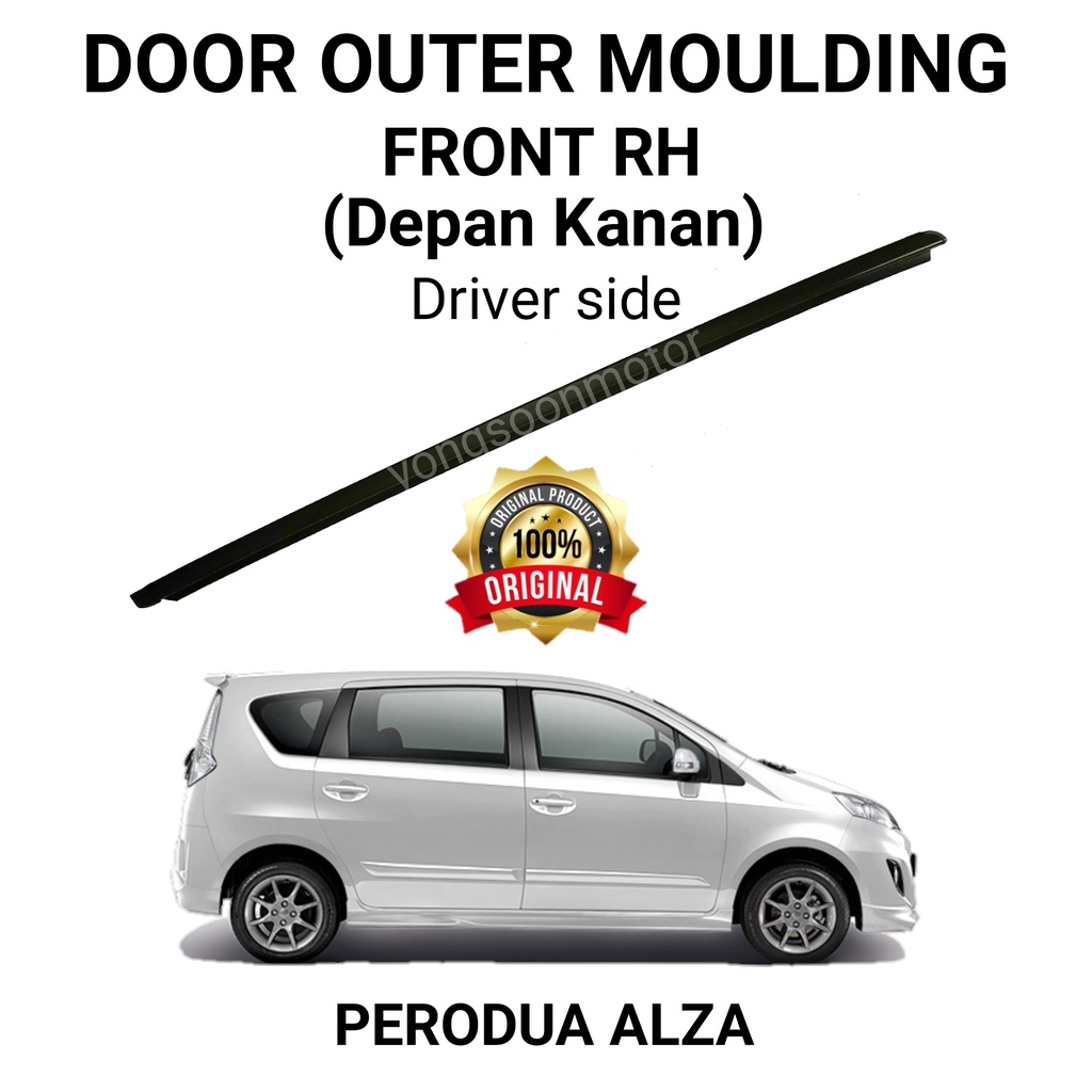 100% ORIGINAL PERODUA ALZA DOOR OUTER MOULDING DOOR GLASS OUTER ...
