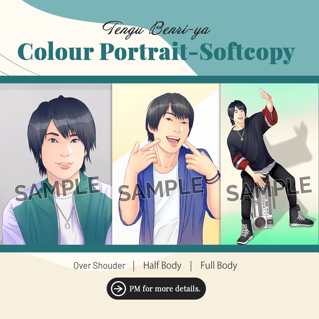 Lukisan Digital Potret Berwarna | Digital Potrait Drawing with Color ...