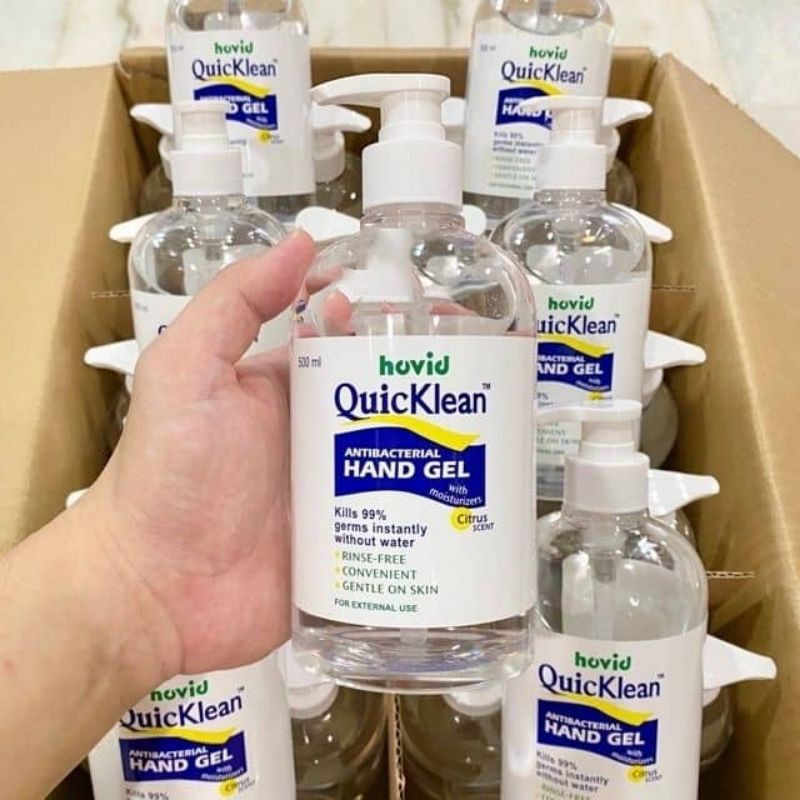 READY STOCK !!! HOVID QUICKLEAN ANTIBACTERIAL HAND SANITIZER 500ML ...