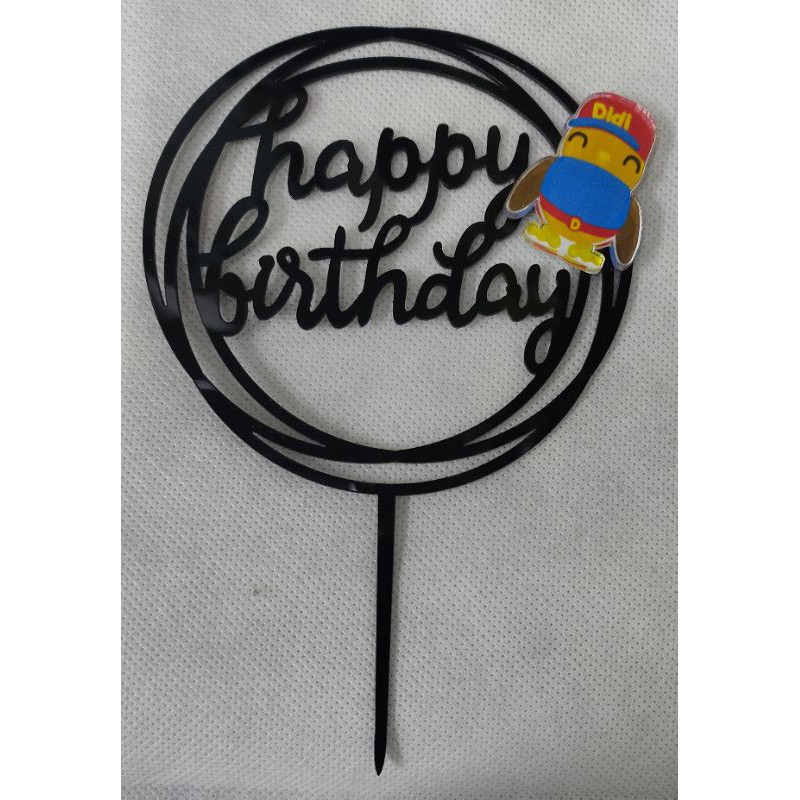 acrylic cake topper birthday cartoon (1pc) | Shopee Malaysia