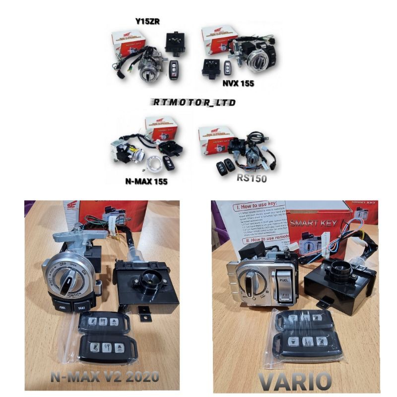 Y15ZR RS150 RSX150 Smart Key Keyless Full Set Y15zr N-max Nvx Rs150 N ...