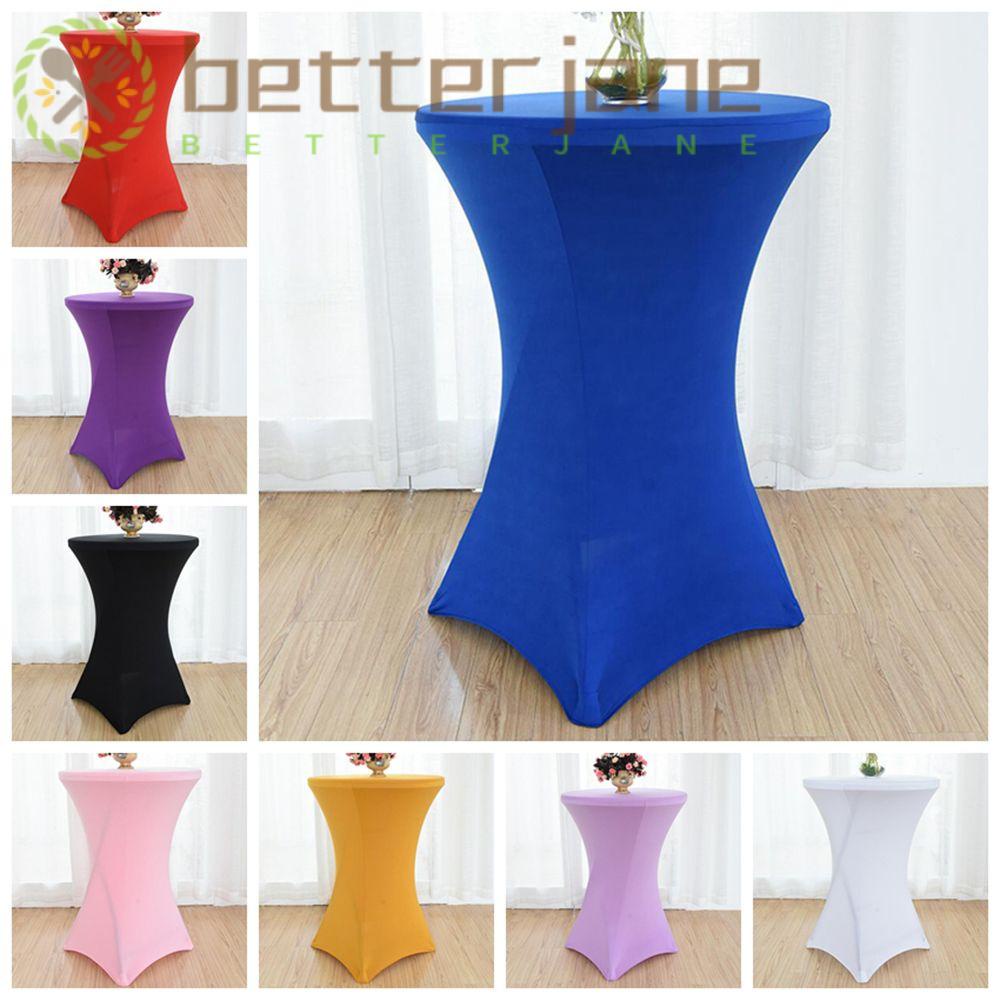 JANE Round Tablecloth Elastic Desk Cover Cocktail Hotel Banquet Spandex ...