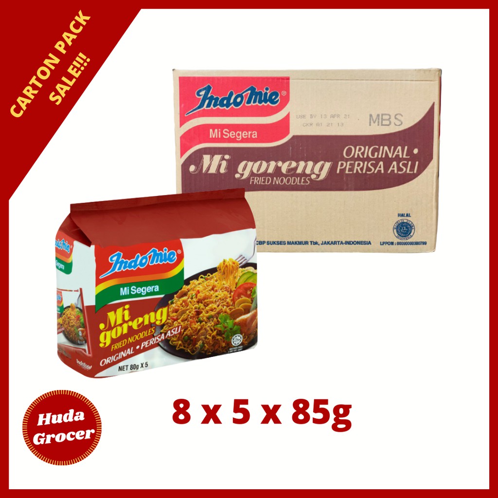 [Wholesale] Indomie Mi Goreng Perisa Asli 8x5x80g | Shopee Malaysia