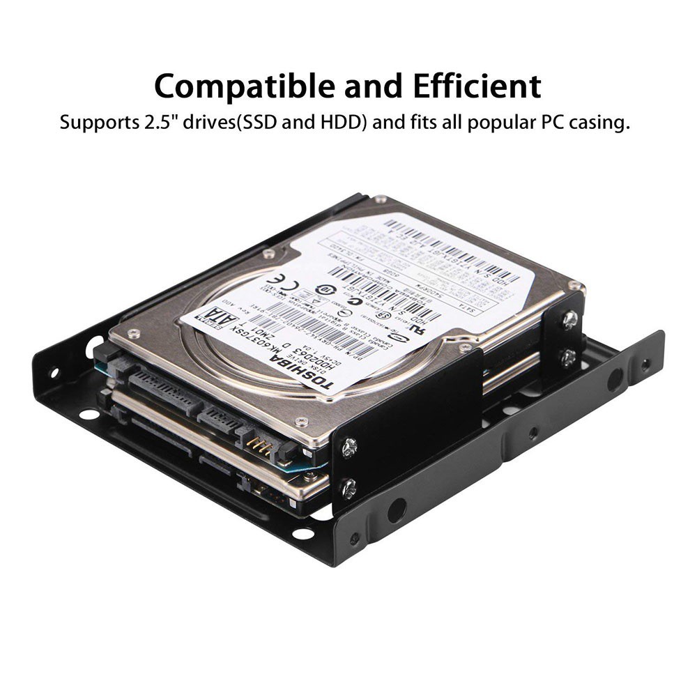(PC15) Hard Disk Holder HDD SSD Bracket Holder 2.5 to 3.5 Mounting Free ...