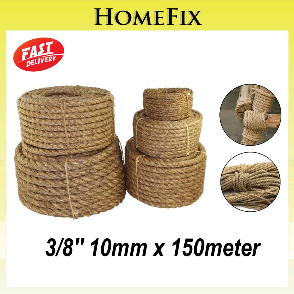 3/8" (10mm) Manila Rope Tali Kerbau (150meter) | Shopee Malaysia