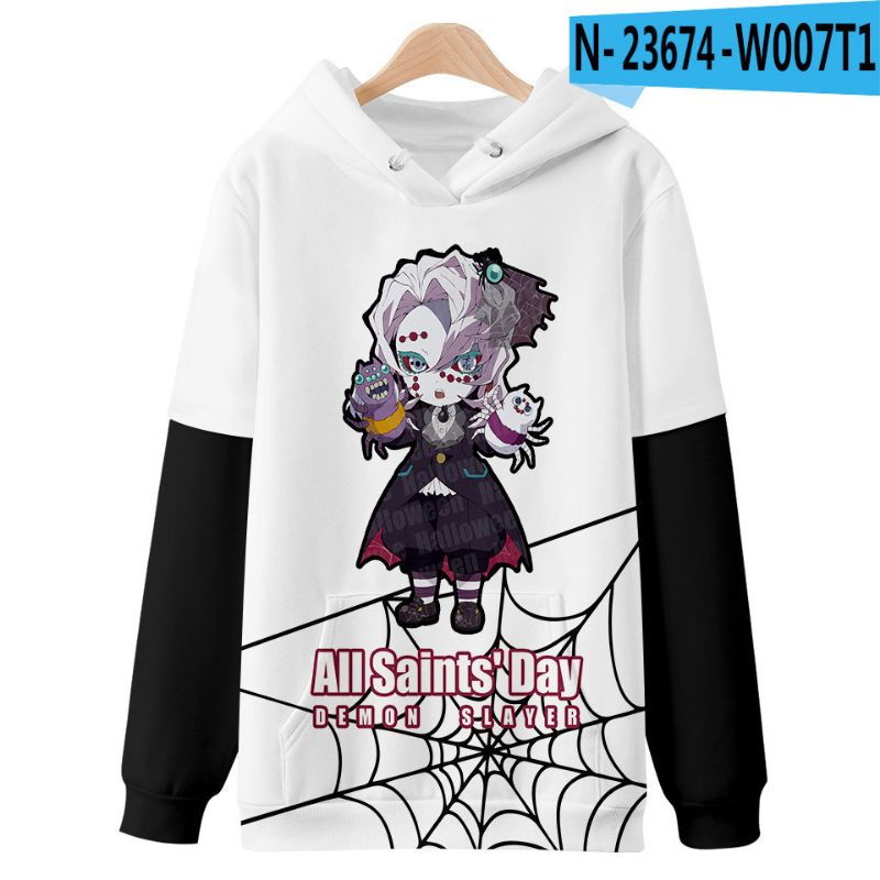 demon slayer oni halloween printer hoddies sweater鬼滅之刃鬼万圣节连帽卫衣 | Shopee ...