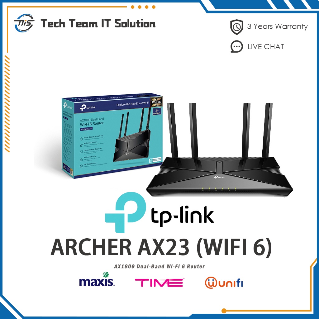 TP-Link ARCHER AX23 (AX1800 Dual-Band Wi-Fi 6 Router) | Shopee Malaysia