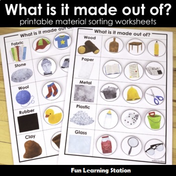 427 Material Sorting Busy Book (PDF) Object matching activity worksheet ...