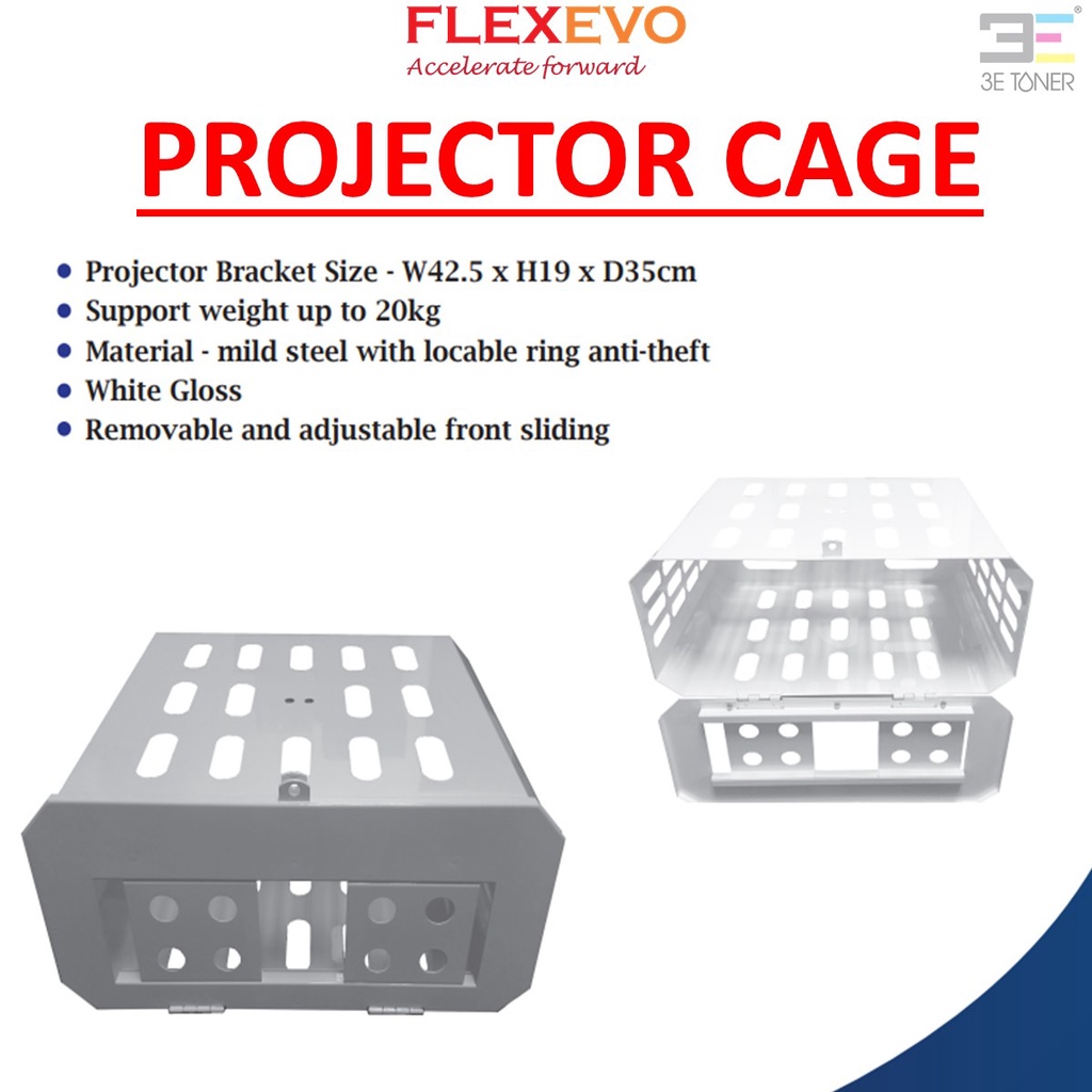 REX 516 Universal Projector Cage Anti Theft Mount T718-4 Ergonomic Interactive Projector ...