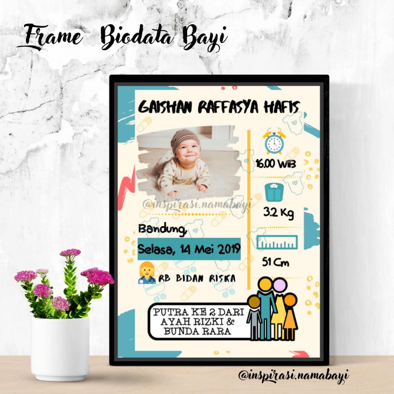 Baby Biodata Frame | Shopee Malaysia