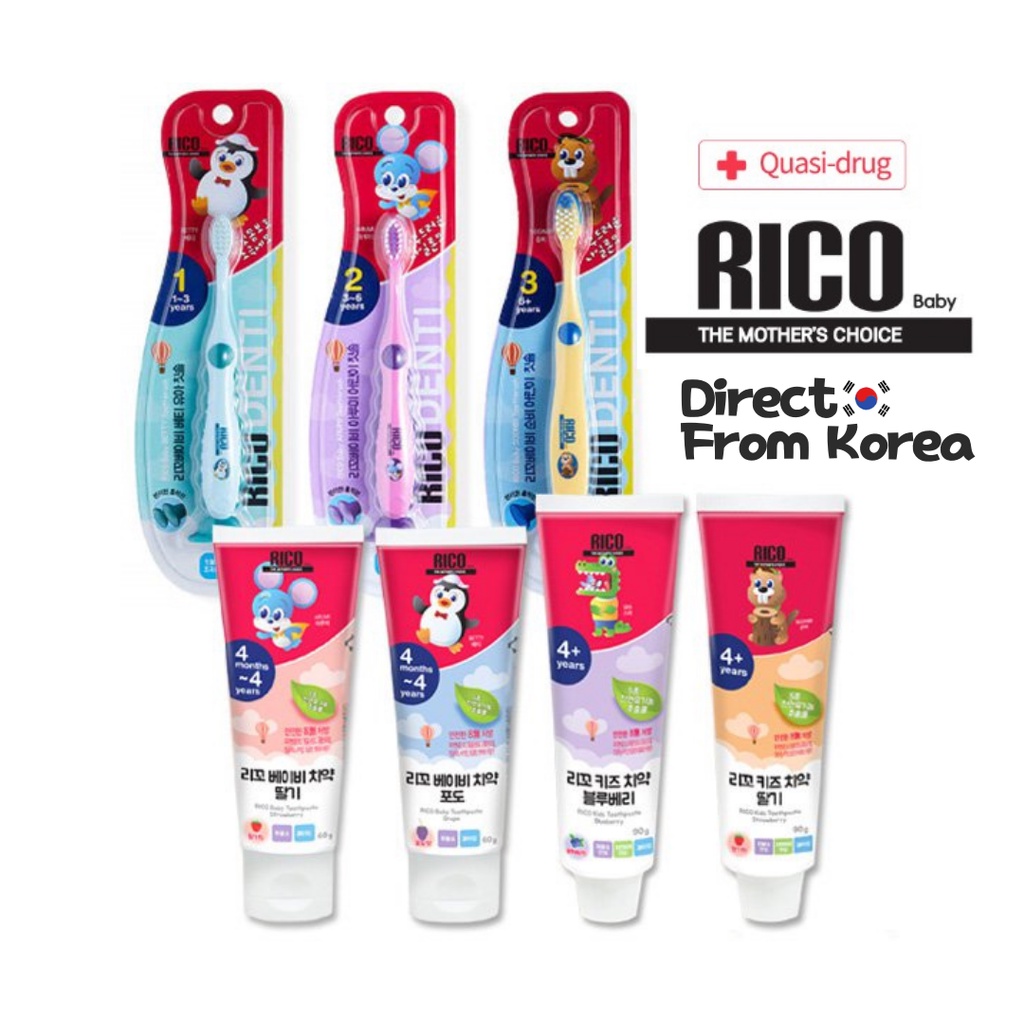 [KOREA]🇰🇷 RICO Baby Toothpaste Toothbrush | Shopee Malaysia