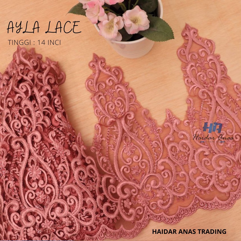 🔥 0.5M | AYLA EXCLUSIVE BORDER LACE BAJU RENDA KAIN AKSESORI PAKAIAN ...