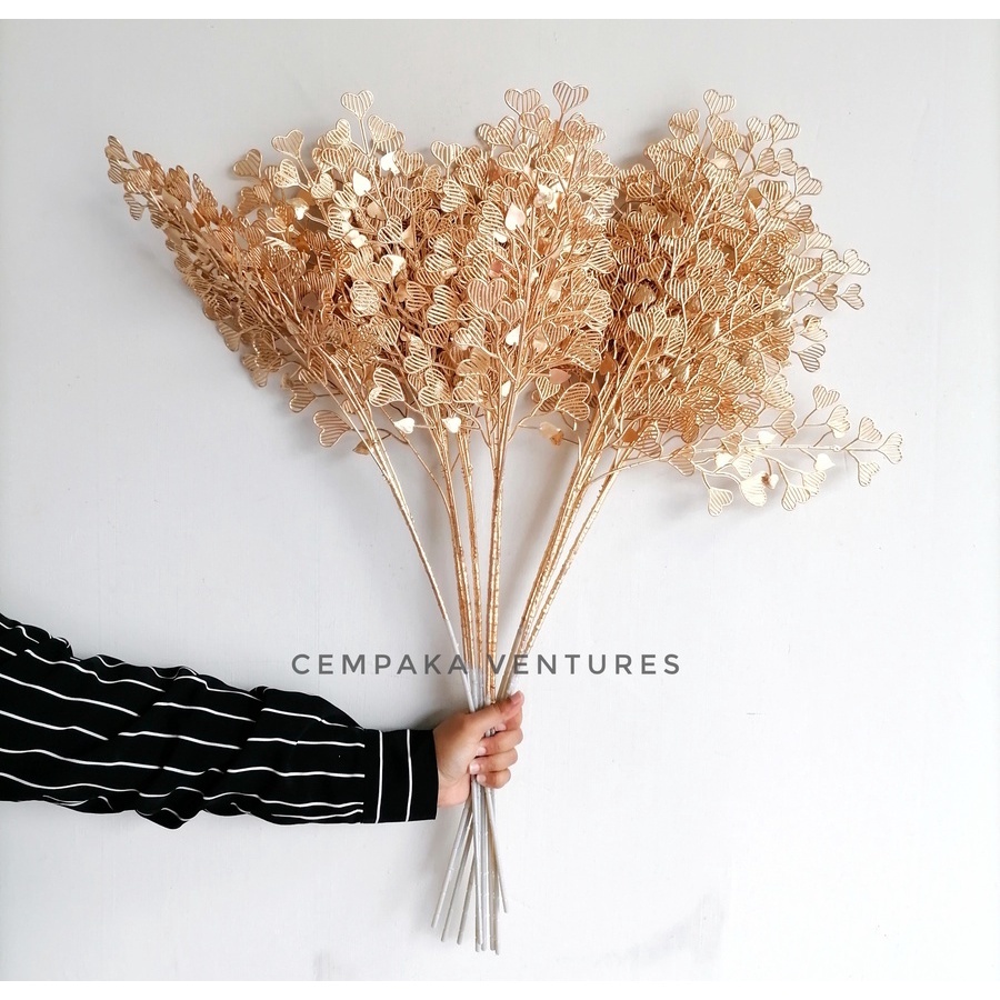 Gold Decoration Daun Gold Pelamin Hantaran Artificial Gold Leaf Chinese ...