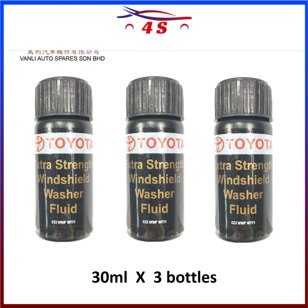 Toyota Extra Strength Windshield Washer Fluid 30ml (3 Bottles) | Shopee Malaysia