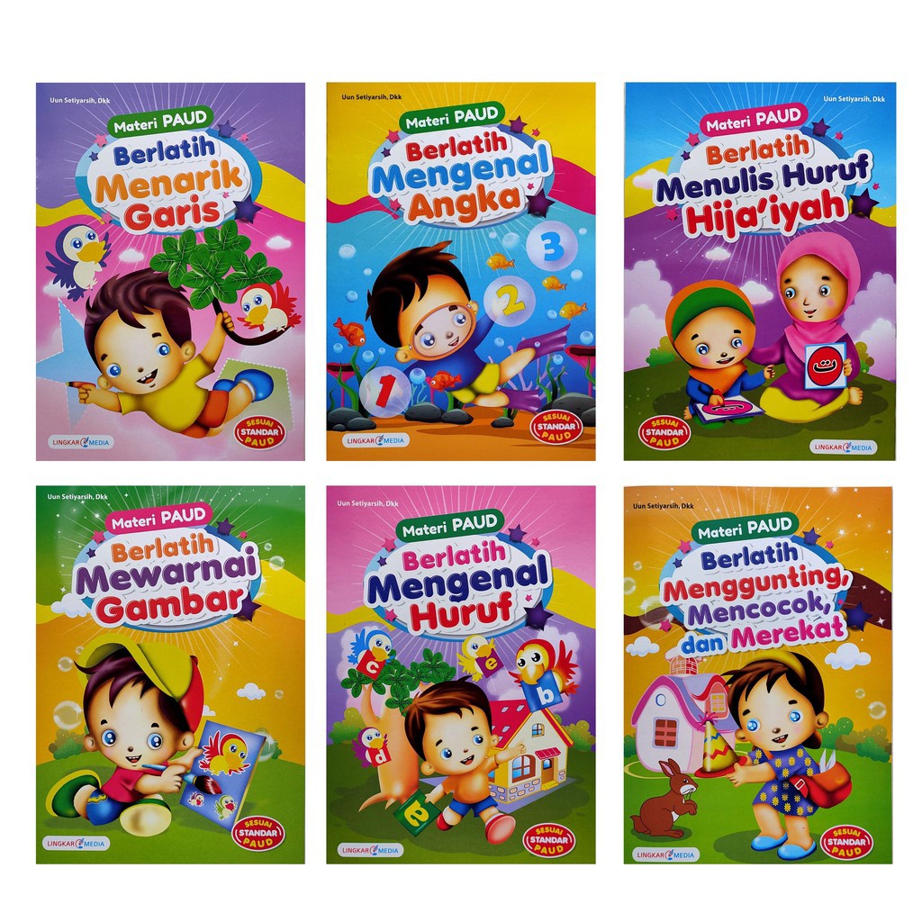1 Package Contains 6 Books Of PAUD Children's Learning Activities In ...