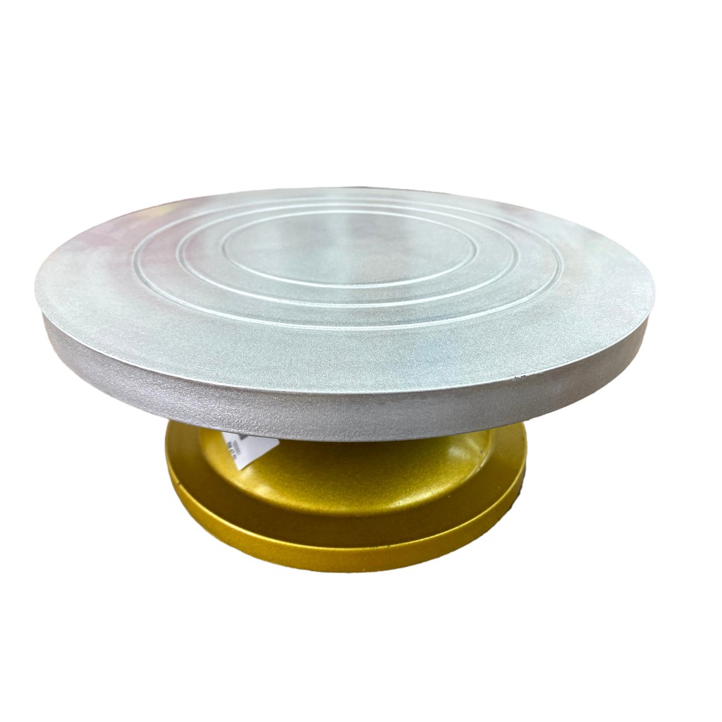 Round Cake Turn table (Stainless steel) - Meja Butal Putar Kek (Besi ...