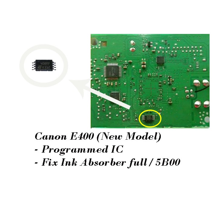 Canon E400 EEPROM IC To Reset Ink Absorber Full / 5B00 Error (2PCS ...
