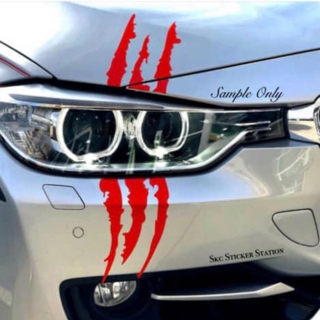 Universal Headlamp Monster Claw Design Stickers (11inch & 16inch) # ...