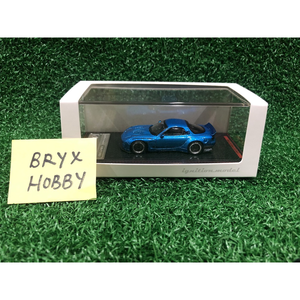 Ignition Model Tarmac Works Exclusives Rocket Bunny RX-7 FD3S #IG1408 Blue Metallic (1:64 ...