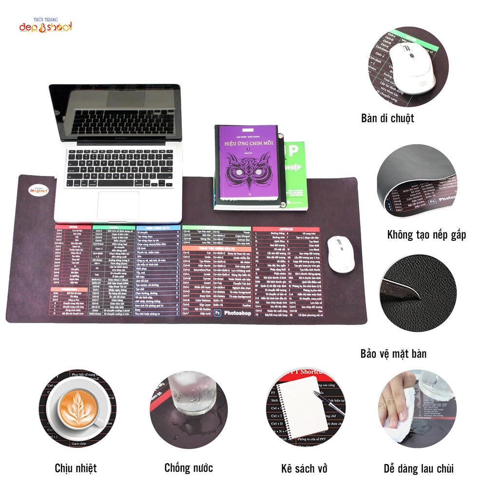 Mouse Pad Excel, WORD,PS, Autocad PU Leather Office Keypad 40x90 ...